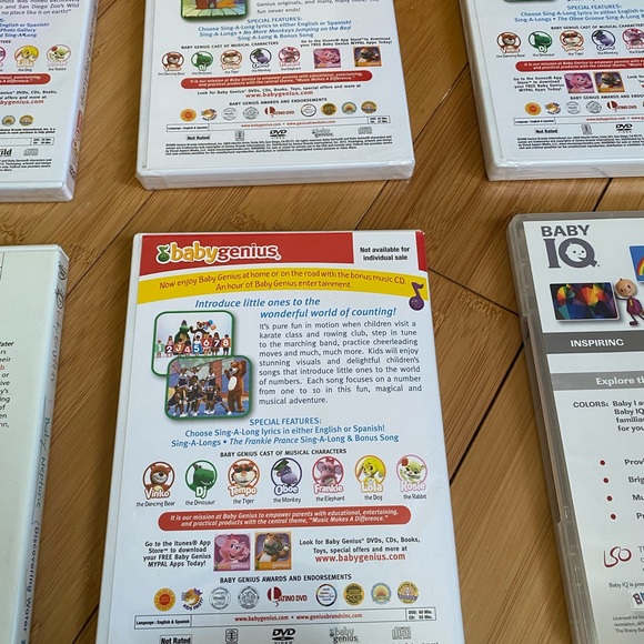 Media | Baby Genius Dvds Baby Einstein Dvd Baby Iq Dvd 6 Total 3 Are ...